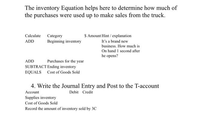 Solved The inventory Equation helps here to determine how | Chegg.com