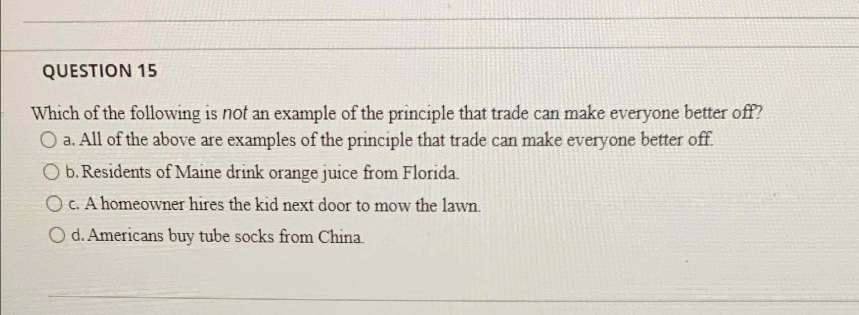 Solved QUESTION 15Which of the following is not an example | Chegg.com