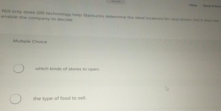 Solved Not only does GIS technology help Starbucks determine | Chegg.com