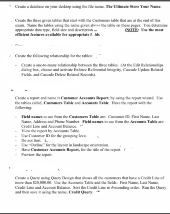 Solved CUSTOMERS TABLE Customer ID First Name Last Name | Chegg.com