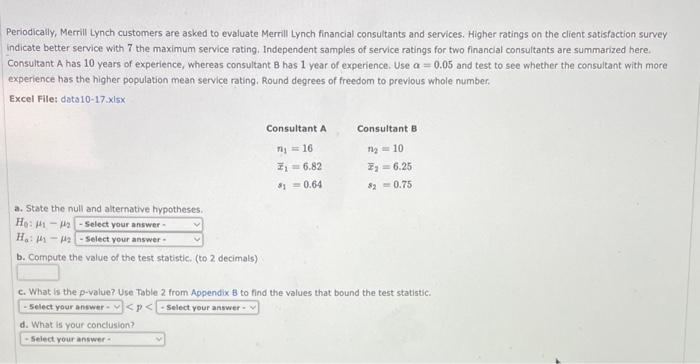 Solved Periodically, Merrill Lynch customers are asked to | Chegg.com