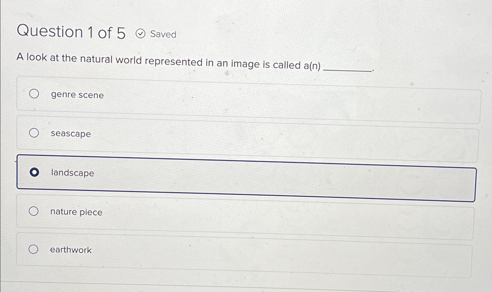Solved Question 1 ﻿of 5SavedA look at the natural world | Chegg.com