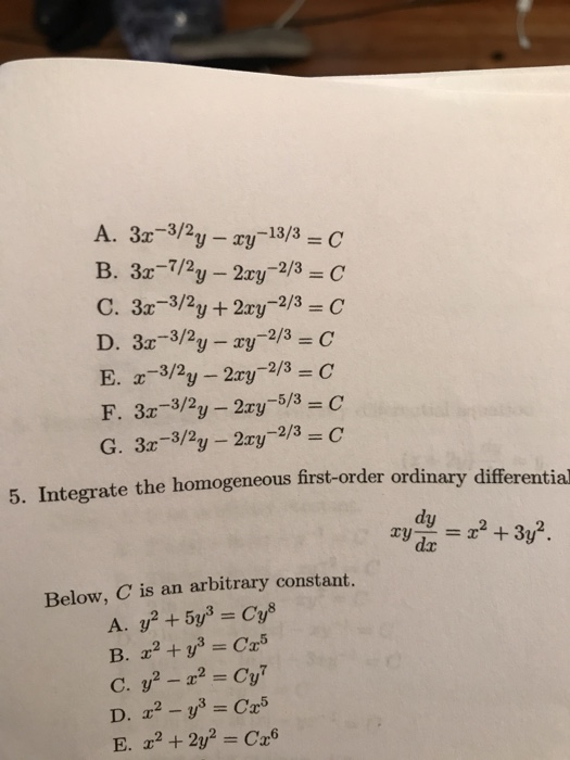 Solved 4. Solve the exact first-order ordinary differential | Chegg.com