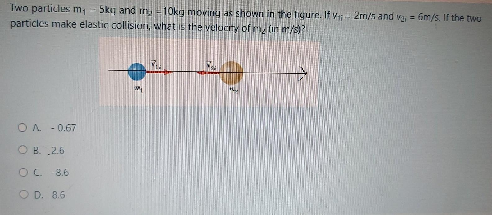 Solved Two particles m1 = 5kg and m2 = 10kg moving as shown | Chegg.com