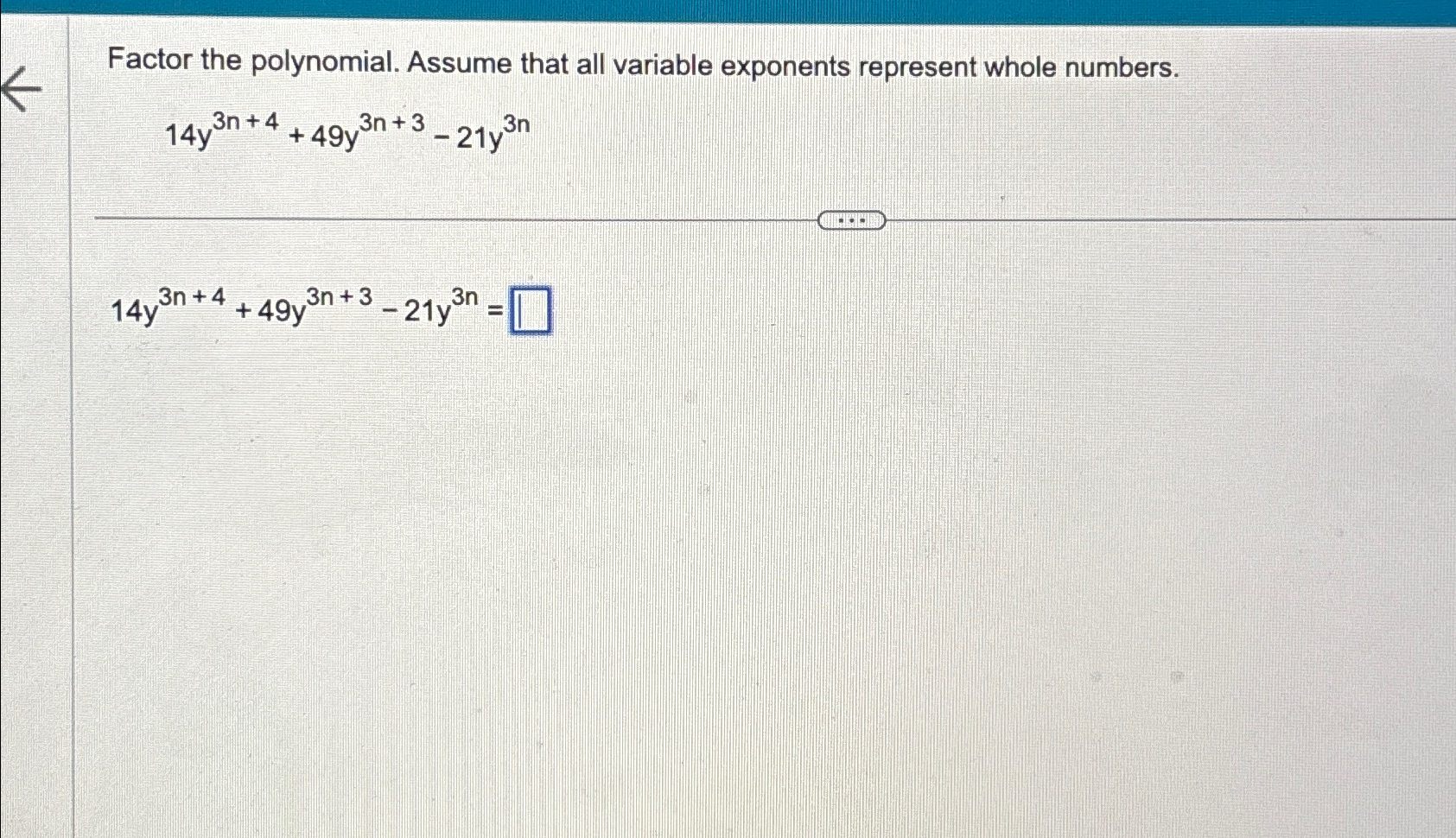 Solved Factor the polynomial. Assume that all variable | Chegg.com