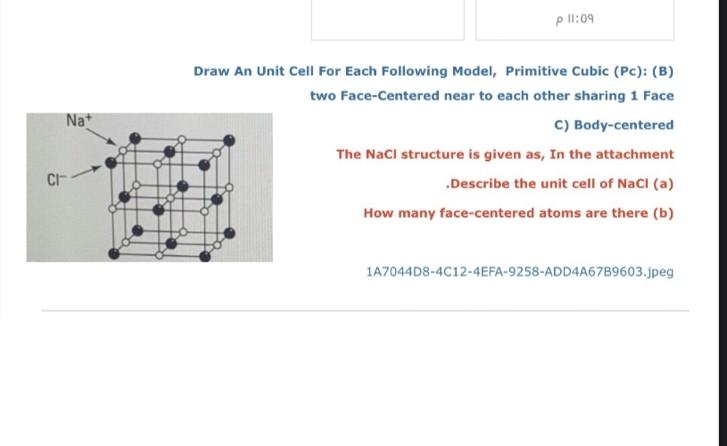 Solved Draw An Unit Cell For Each Following Model, Primitive | Chegg.com