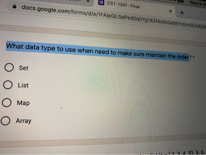 Solved IE CST-1201 : Final 7 Wed 6:59 | Chegg.com