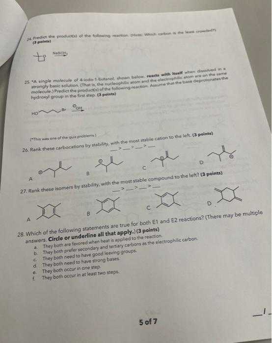 Solved (3 points) strongly basic solution. (That is, the | Chegg.com