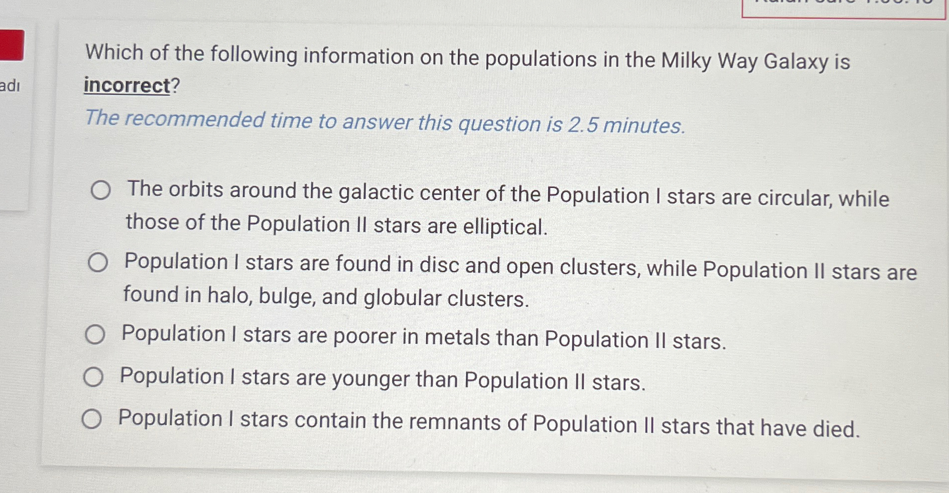 Solved Which of the following information on the populations | Chegg.com