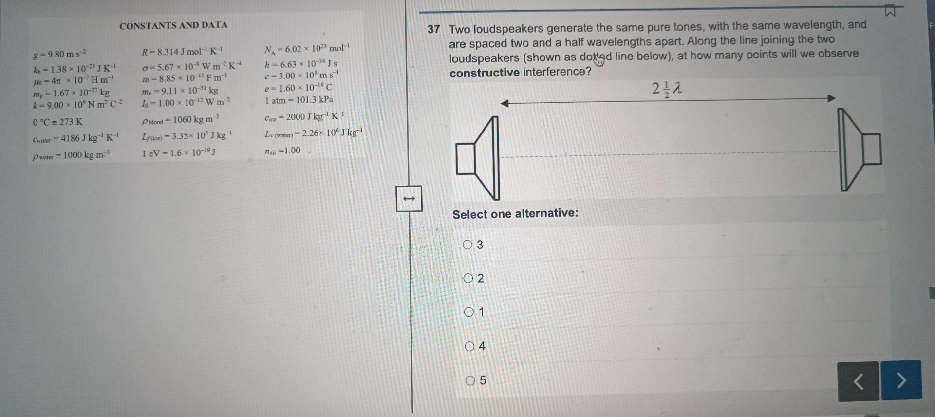 Solved 37 Two loudspeakers generate the same pure tones, | Chegg.com