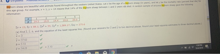 Solved (c) Find the sample correlation coefficient r and the | Chegg.com