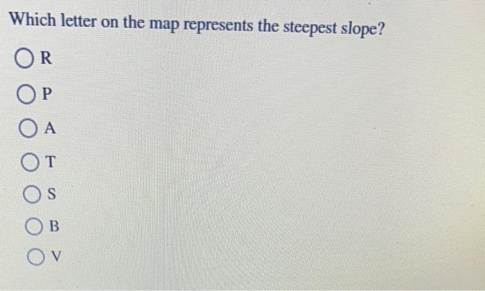 Solved Which letter on the map represents the gentlest | Chegg.com