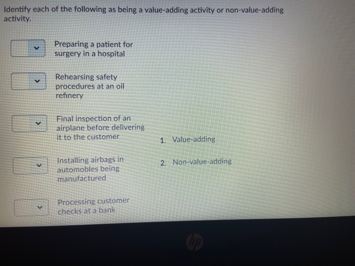 Solved Identify each of the following as being a | Chegg.com