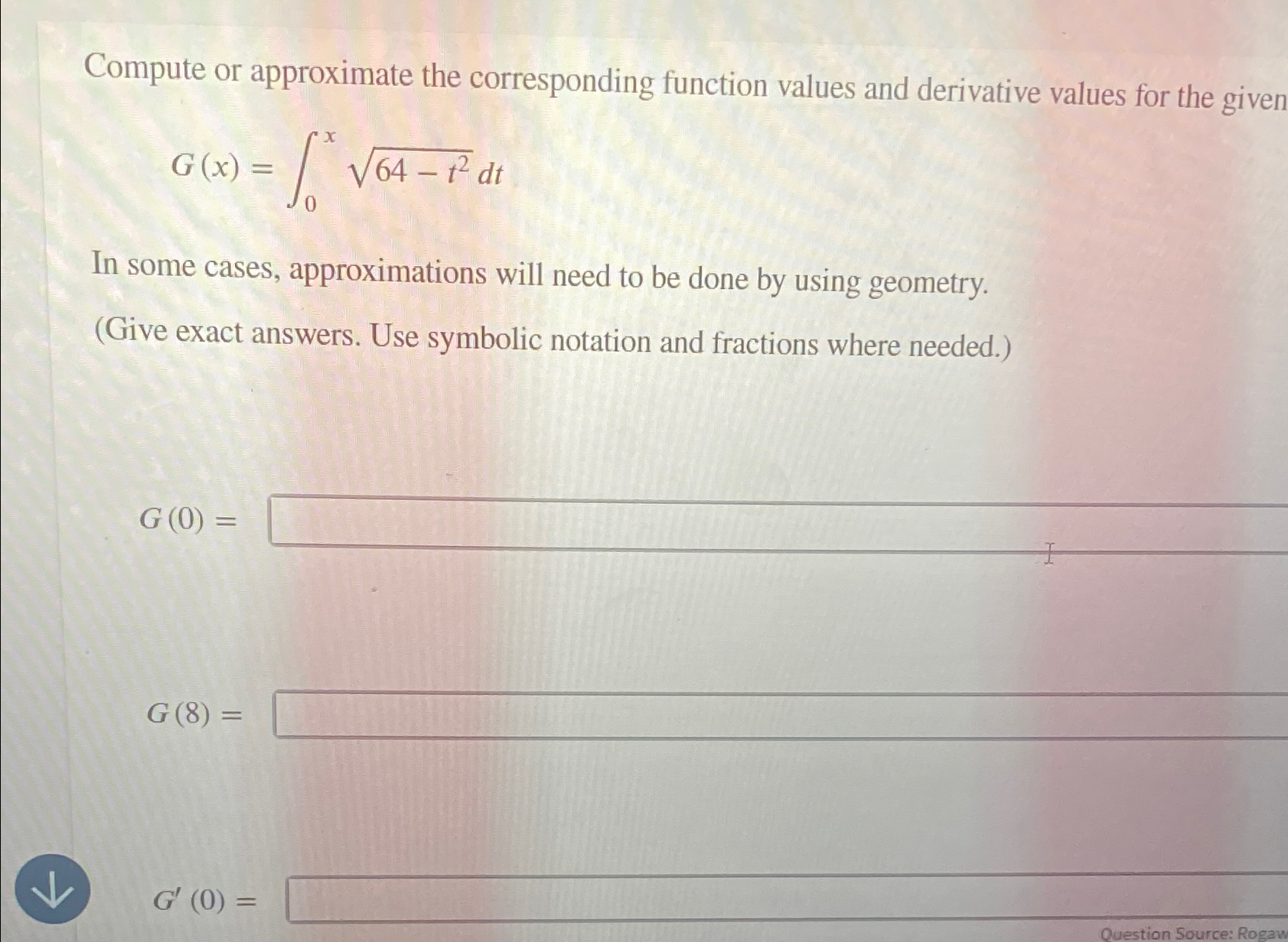 Compute or approximate the corresponding function | Chegg.com
