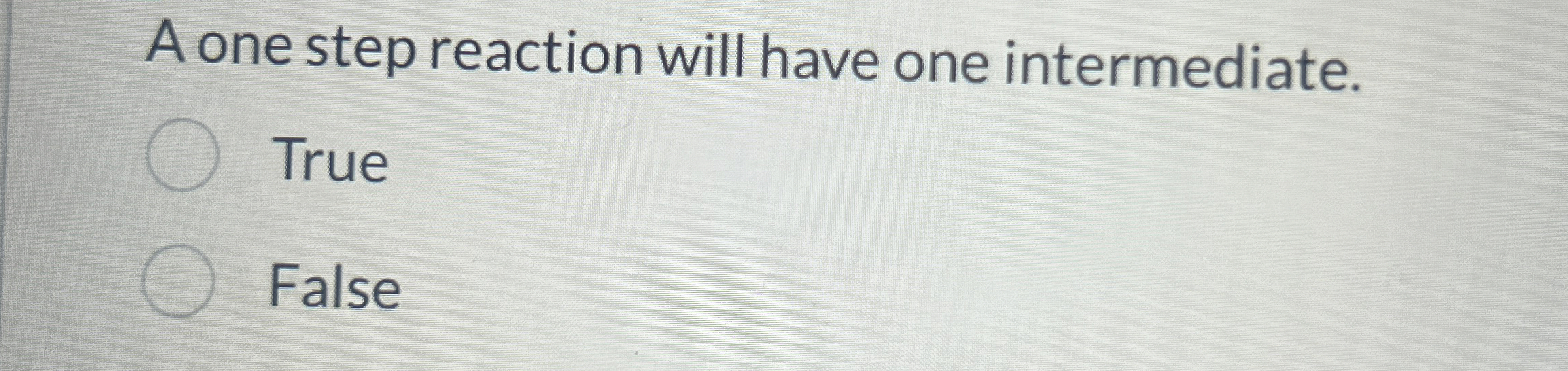 Solved A one step reaction will have one | Chegg.com