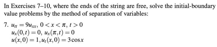 Solved In Exercises 7–10, where the ends of the string are | Chegg.com