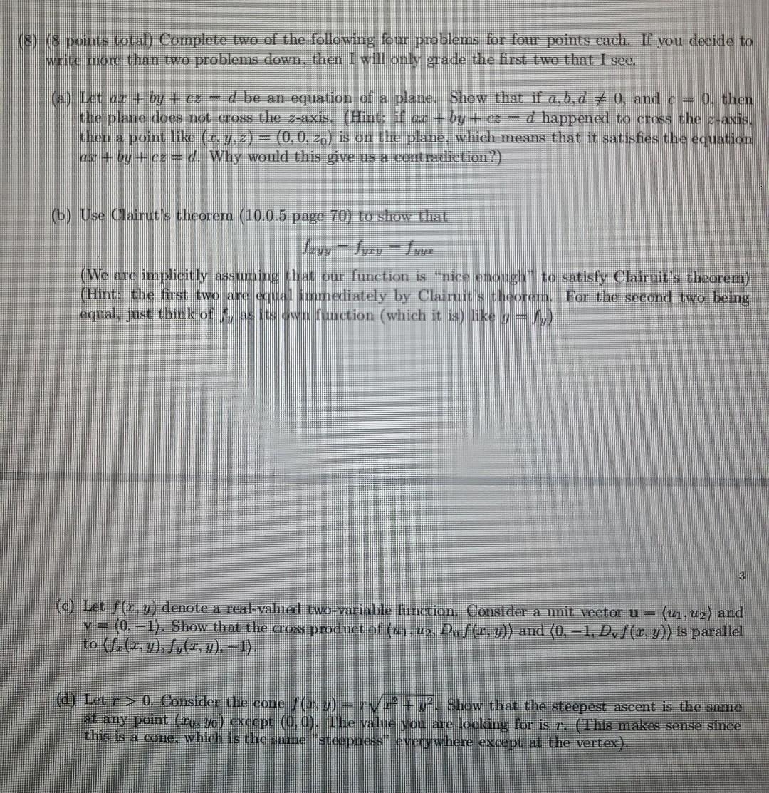 Solved Calculus 3; P8; Please only answer this question if | Chegg.com