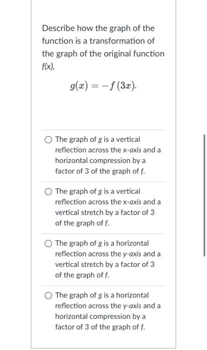 Solved Use The Graphs Of The Transformed Toolkit Functions 1528