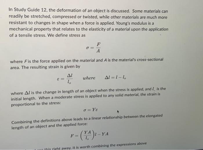 Solved What did you measure for the Young's modulus of the | Chegg.com