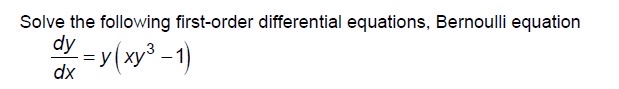 Solved Solve The Following First Order Differential