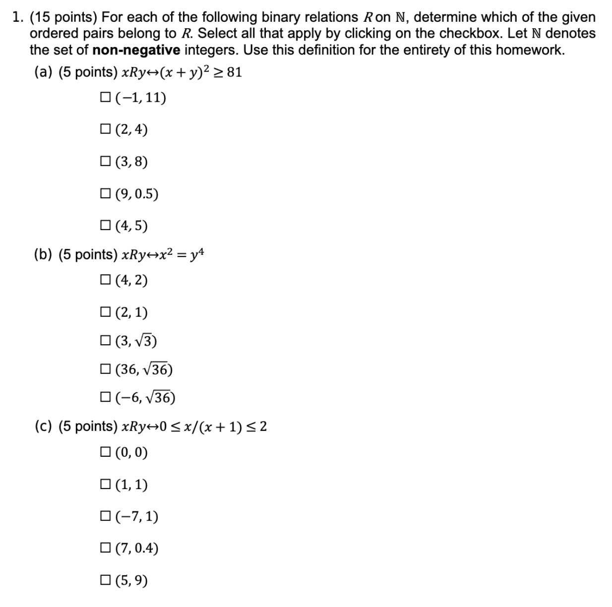 Solved (15 ﻿points) ﻿For each of the following binary | Chegg.com