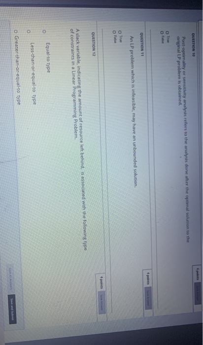 Solved QUESTION 10 Post-optimality or sensitivity analysis | Chegg.com