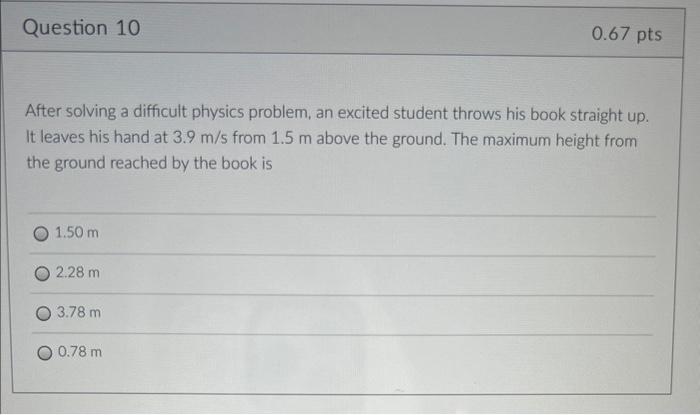 Solved After solving a difficult physics problem, an excited | Chegg.com