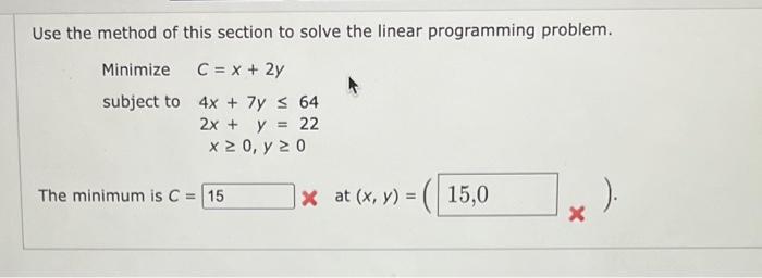 Solved Use the method of this section to solve the linear | Chegg.com