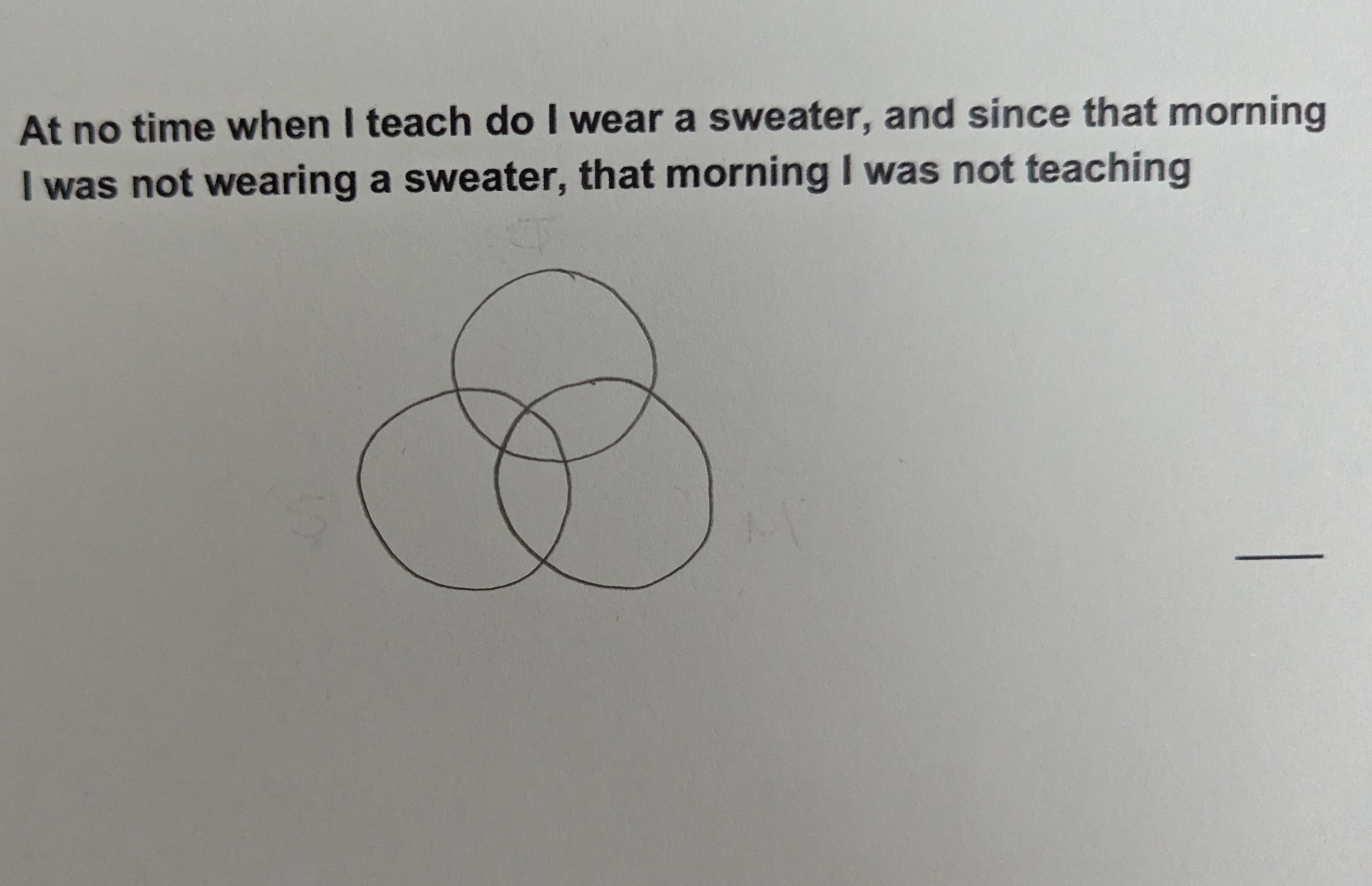 LOGIC: Venn diagram the following argument using | Chegg.com