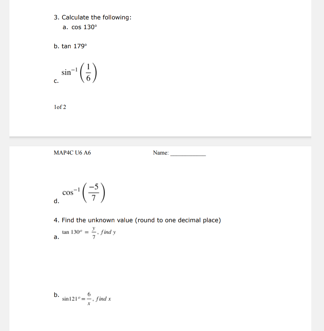 Solved Calculate the | Chegg.com