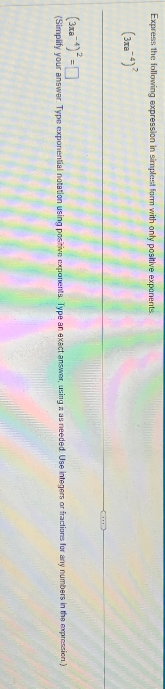 Solved Express the following expression in simplest form | Chegg.com