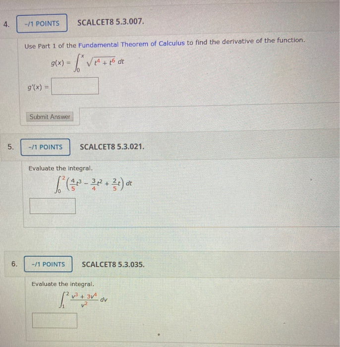 Solved -/1 POINTS SCALCET8 5.3.007. Use Part 1 of the | Chegg.com