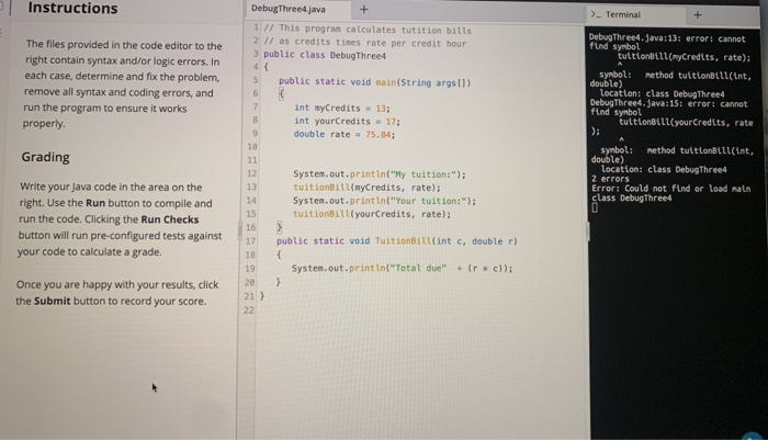 Solved Instructions >_ Terminal The files provided in the | Chegg.com