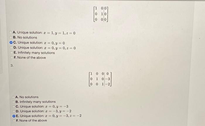 Solved The reduced row echelon form of a system of linear | Chegg.com