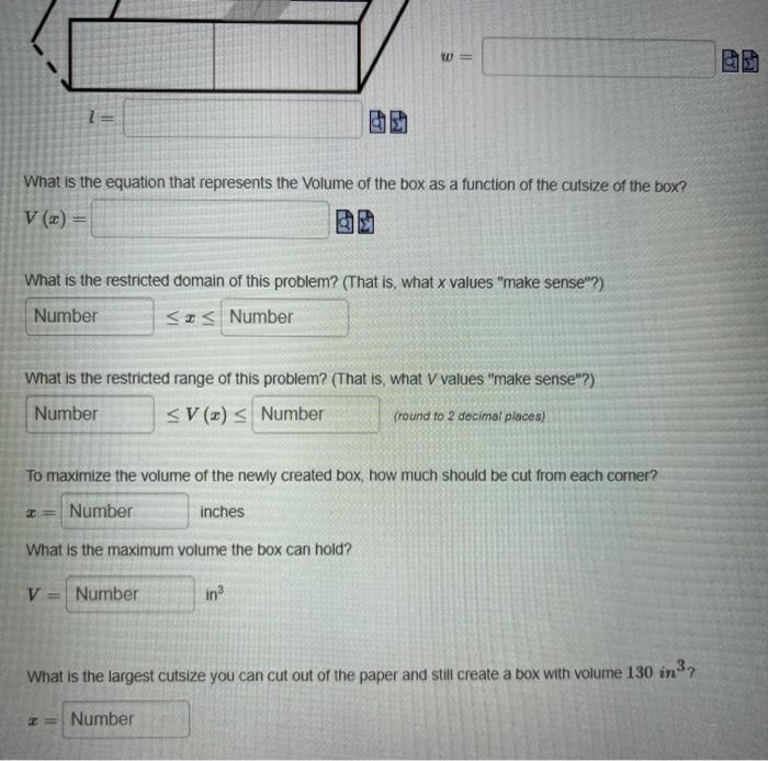 Solved We are constructing a box from a piece of paper. The | Chegg.com