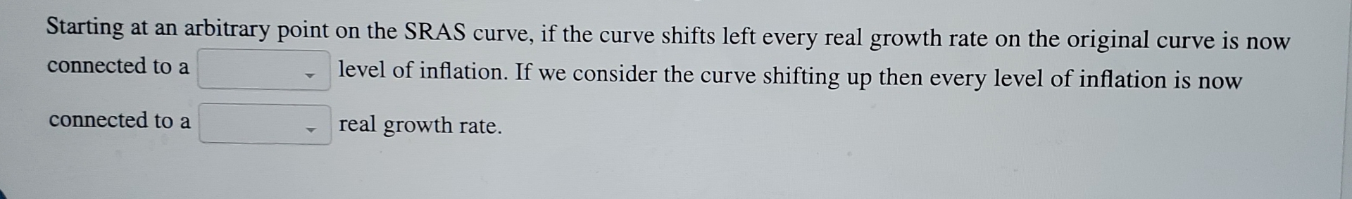 Solved Starting at an arbitrary point on the SRAS curve, if | Chegg.com