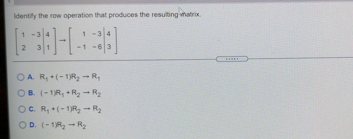 Solved Determine if the following matrix is in reduced form. | Chegg.com