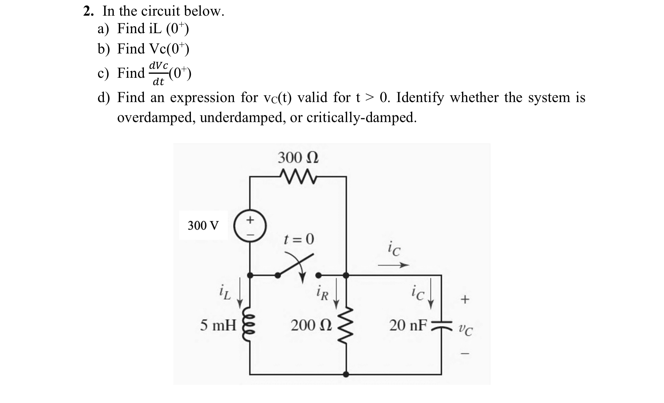 Solved In the circuit below.a) ﻿Find iL (0+)b) ﻿Find | Chegg.com
