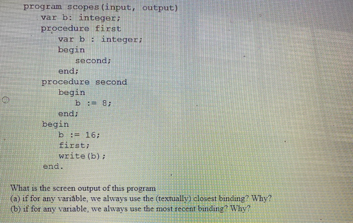 Solved Program Scopes Input Output Var B Integer 9808
