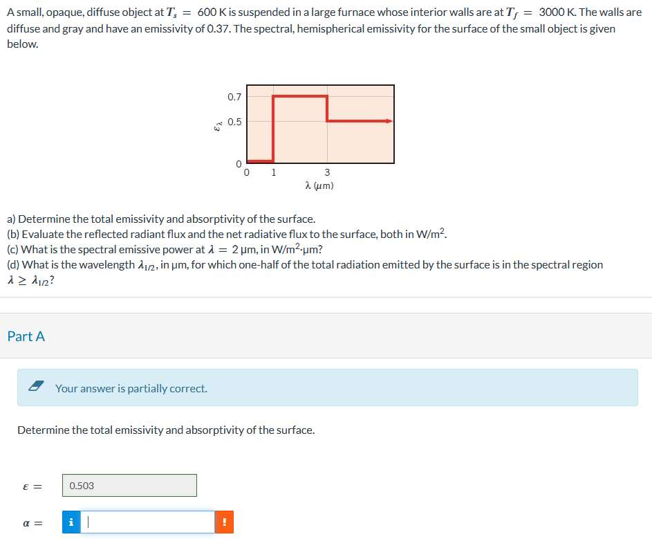 Solved A small, opaque, diffuse object at Ts = 600 ﻿K is | Chegg.com