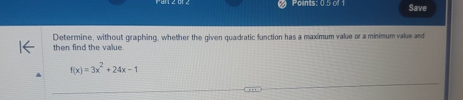 Solved Determine, without graphing, whether the given | Chegg.com