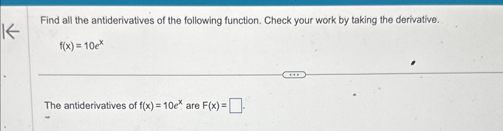 Solved Find all the antiderivatives of the following | Chegg.com