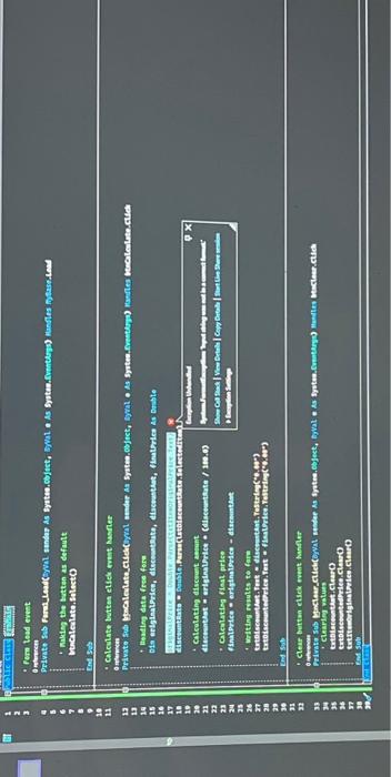 Solved I need help coding this in visual basic. i tried | Chegg.com