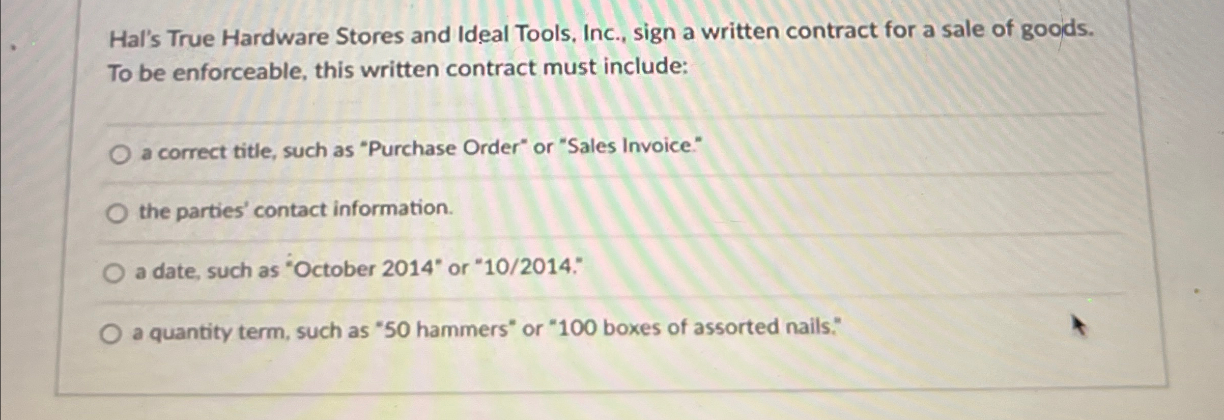 Solved Hal's True Hardware Stores and Ideal Tools. Inc., | Chegg.com