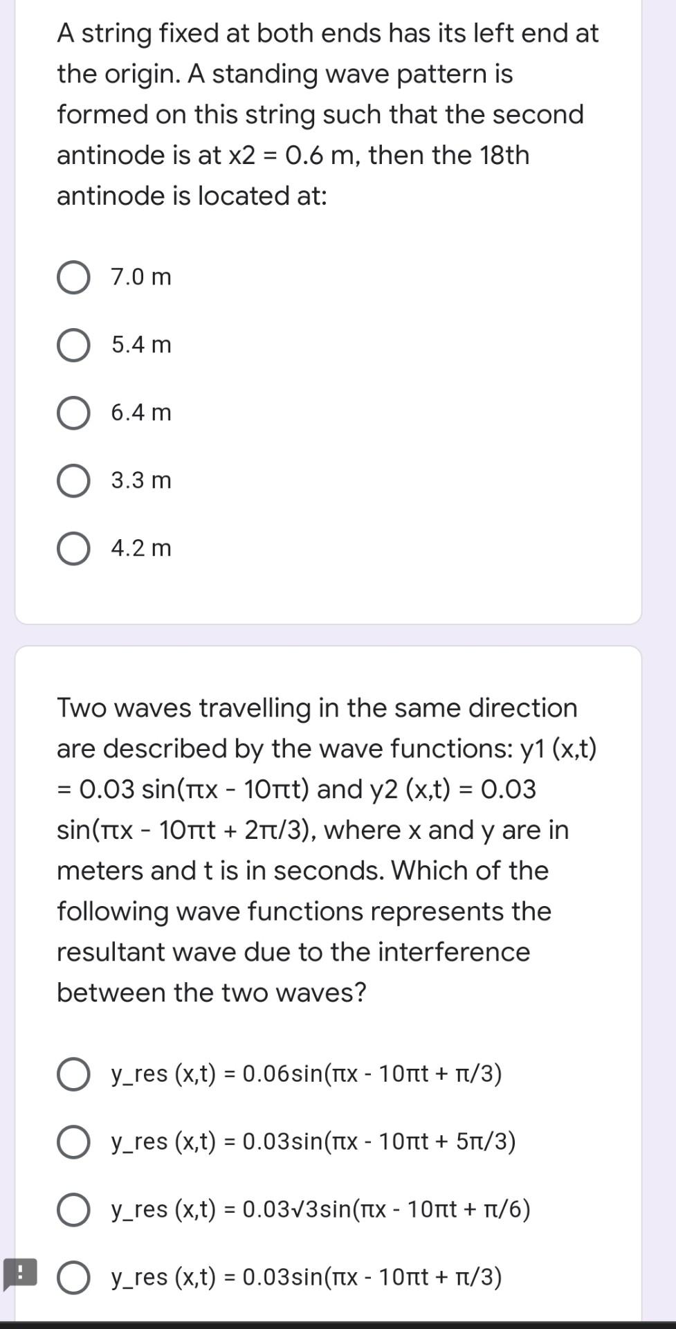 Solved A string fixed at both ends has its left end at the | Chegg.com