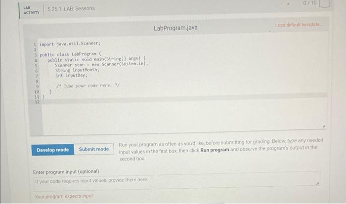 Solved Write a program that takes a dite as input and | Chegg.com