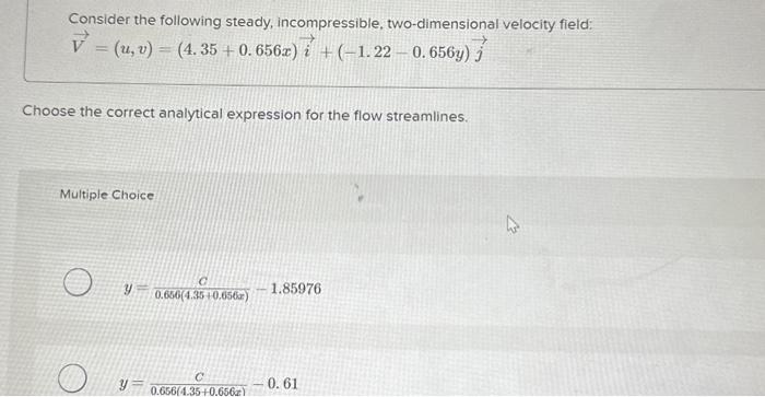 Solved Consider the following steady, incompressible, | Chegg.com