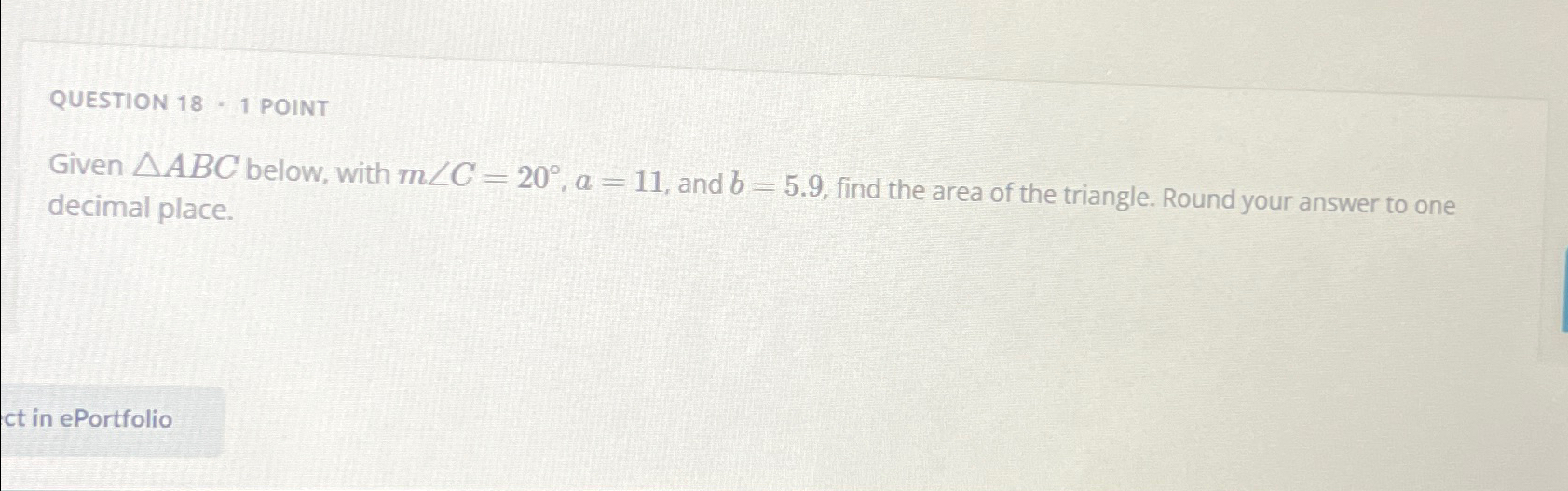 Solved Question 18 1 ﻿pointgiven Abc ﻿below With 