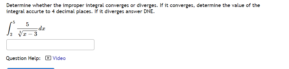 Solved Determine whether the improper integral converges or | Chegg.com