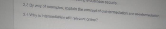 Solved 2.3 By way of examples, explain the concept of | Chegg.com